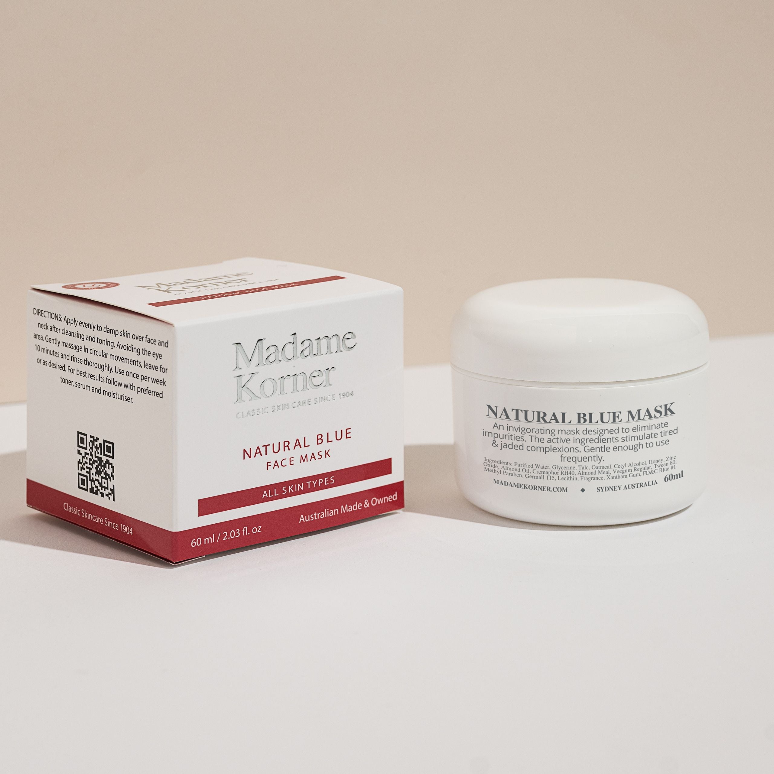 Natural Blue Mask - Madame Korner